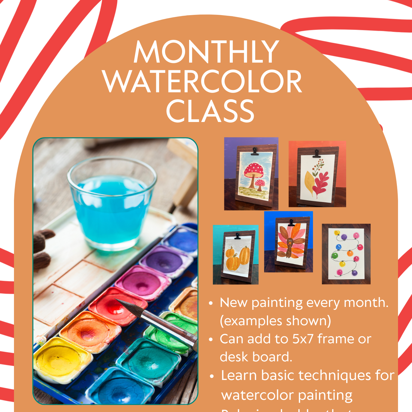 Monthly Watercolor Class – Amy's Adventures in Art